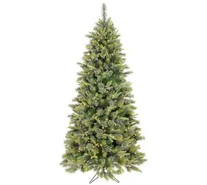VICKERMAN 7.5' Cashmere Slim Led Tree By - One-color