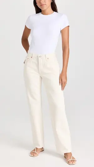 LEVI'S 501 90s Straight Leg Jeans - Ecru White