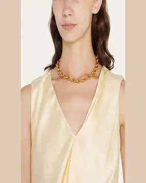BEN-AMUN 24k Electroplated Oval Link Chain Necklace