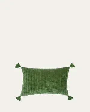 JOHN ROBSHAW Velvet Kidney Pillow - Moss