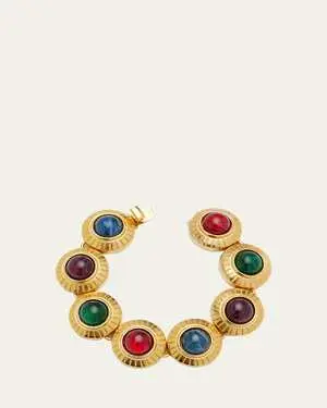 BEN-AMUN Round Stone Bracelet - Gold