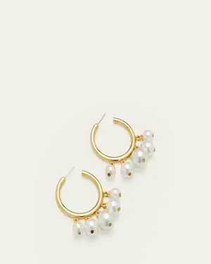 BEN-AMUN Pearly Drop Hoop Earrings