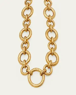 BEN-AMUN Plated Hammered Chain Necklace