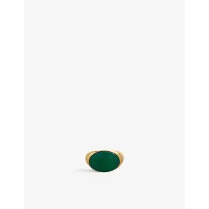 Monica Vinader X Kate Young Vermeil Ring With Onyx - Green