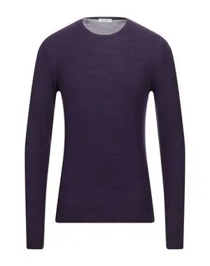 PAOLO PECORA PAOLO PECORA Dark Wool Crewneck Sweater Purple