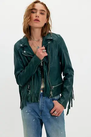 MAURITIUS LEATHER Zoe Fringe Leather Jacket
