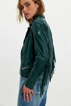 MAURITIUS LEATHER Zoe Fringe Leather Jacket
