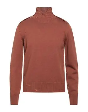 PAOLO PECORA Turtleneck Virgin Wool Sweater - Brown