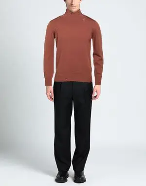 PAOLO PECORA Turtleneck Virgin Wool Sweater - Brown