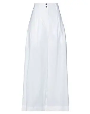 Isabel Benenato Cotton Wide-leg Pants - White
