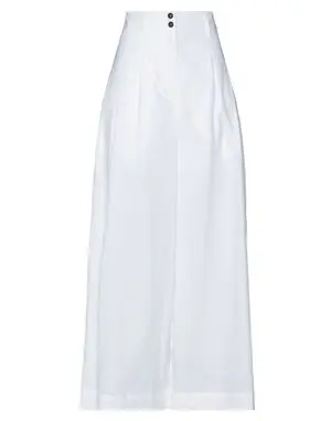 Isabel Benenato Cotton Wide-leg Pants - White