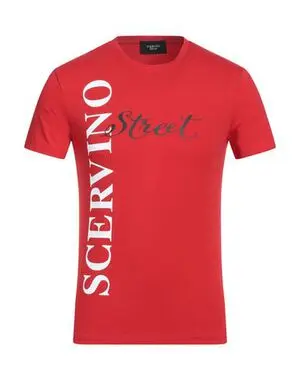 Ermanno Scervino Man T-shirt Midnight Blue Size S Cotton, Elastane Red
