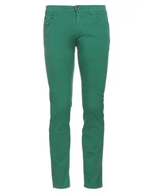 Dolce & Gabbana Casual Pants With Embroidered Logo - Green