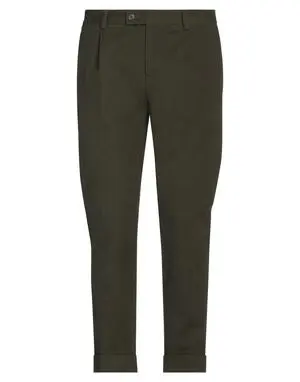 DANIELE ALESSANDRINI Tapered Cropped Casual Pants - Military Green