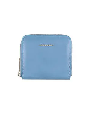 PIQUADRO Woman Wallet Yellow Size - Soft Leather Blue