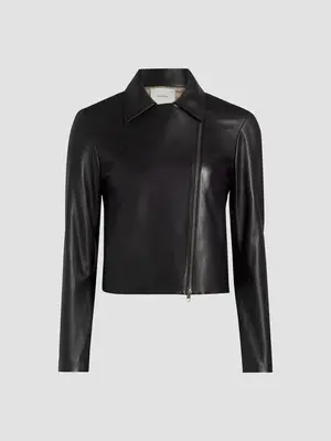 Vince Leather Moto Jacket - Black