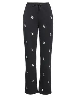 Red Valentino Wide-leg Fleece Pants - Black