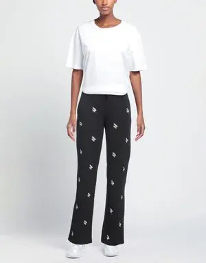 Red Valentino Wide-leg Fleece Pants - Black