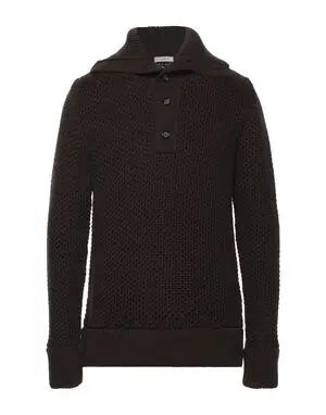 PAOLO PECORA Turtleneck In Virgin Wool And Acrylic - Dark Brown