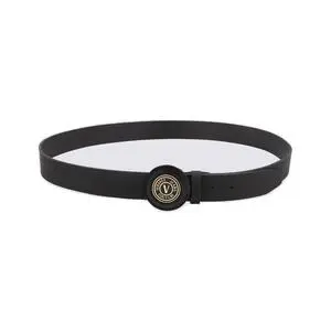 Versace Logo Embossed Buckle Belt