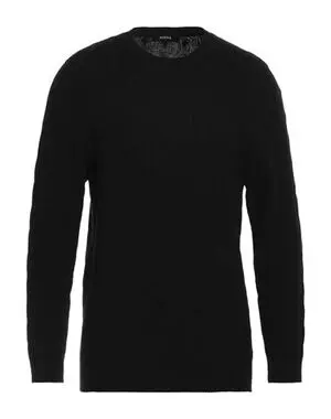 Alpha Studio Knitted Crewneck Sweater - Black