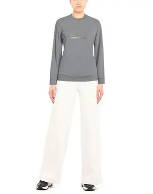EA7 French Terry Sweatshirt With Appliqués - Grey