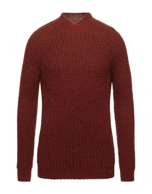 BROOKSFIELD Turtleneck Knit Top - Brick Red