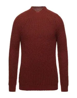 BROOKSFIELD Turtleneck Knit Top - Brick Red