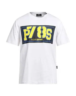 PLEIN SPORT Man T-shirt Grey Size M Cotton White