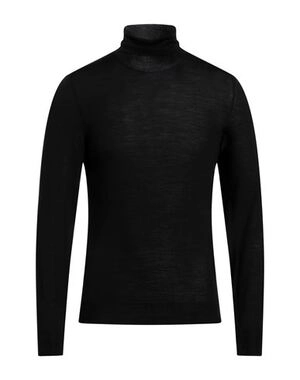 DRUMOHR Turtleneck Light Super 140s Wool Knit - Black