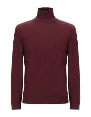 DRUMOHR Turtleneck Light Super 140s Wool Knit Brick Red