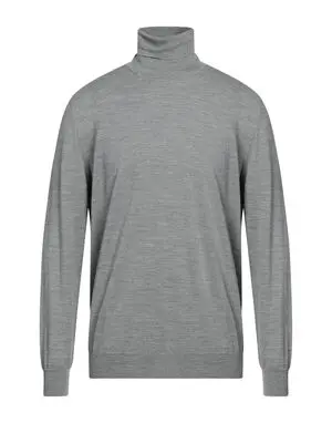 DRUMOHR Turtleneck Light Super 140s Wool Knit Light Grey