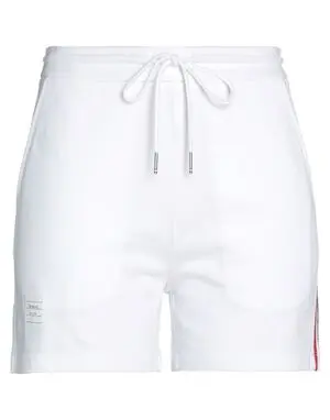Thom Browne Woman Shorts & Bermuda Shorts Midnight Blue Size 0 Cotton White