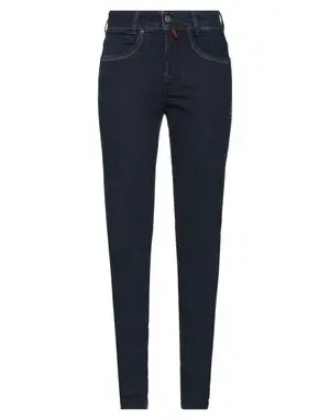 High Straight-leg Denim Jeans - Dark Blue