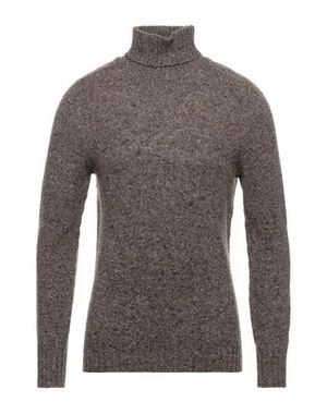DRUMOHR Virgin Wool And Cashmere Blend Turtleneck Sweater - Dark Brown