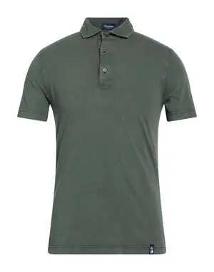 DRUMOHR Man Polo Shirt Navy Size Xl Cotton Dark Green