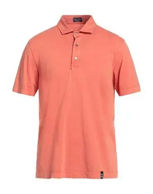 DRUMOHR Man Polo Shirt Navy Size Xl Cotton Orange
