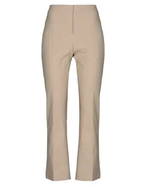 QL2  QUELLEDUE Twill Flared Pants - Beige