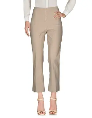 QL2  QUELLEDUE Twill Flared Pants - Beige