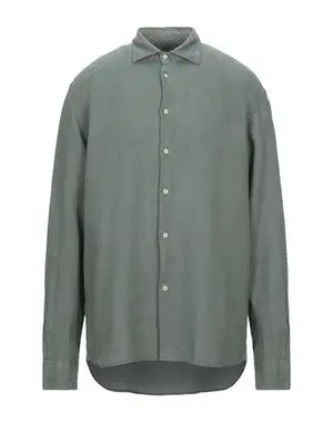 DRUMOHR Man Shirt Light Green Size M Linen Sage Green