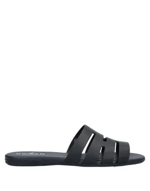Hogan Leather Slide Sandals