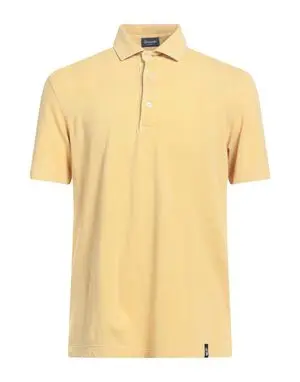 DRUMOHR Man Polo Shirt Slate Blue Size L Cotton Ocher