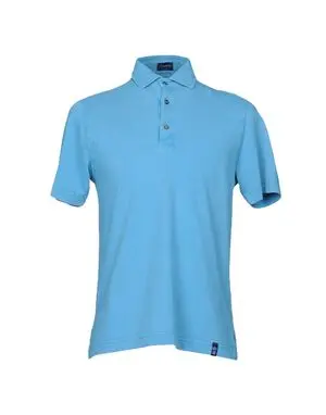 DRUMOHR Man Polo Shirt Slate Blue Size L Cotton Turquoise