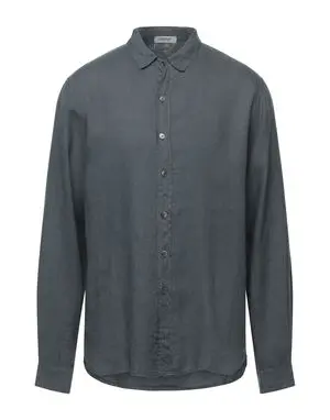 Crossley Man Shirt Light Grey Size M Linen Lead