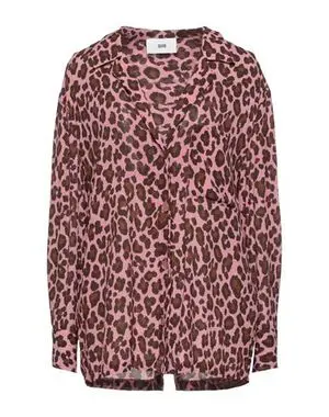 SOLOTRE Leopard-print Satin Shirt