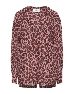 SOLOTRE Leopard-print Satin Shirt