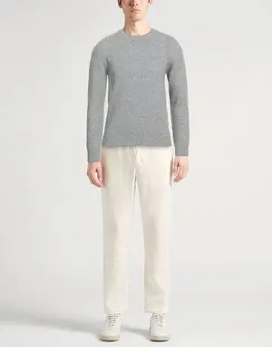 Malo Wool Cashmere Sweater - Light Grey