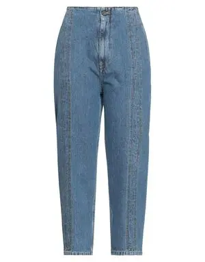 MANILA GRACE Cotton Denim Tapered Jeans