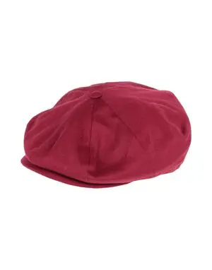 Borsalino Cashmere Flat Cap - Maroon