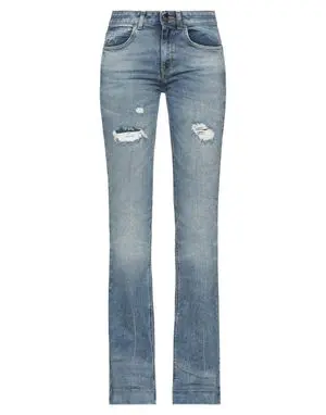 KAOS JEANS Boot-cut Jeans With Distressed Detailing